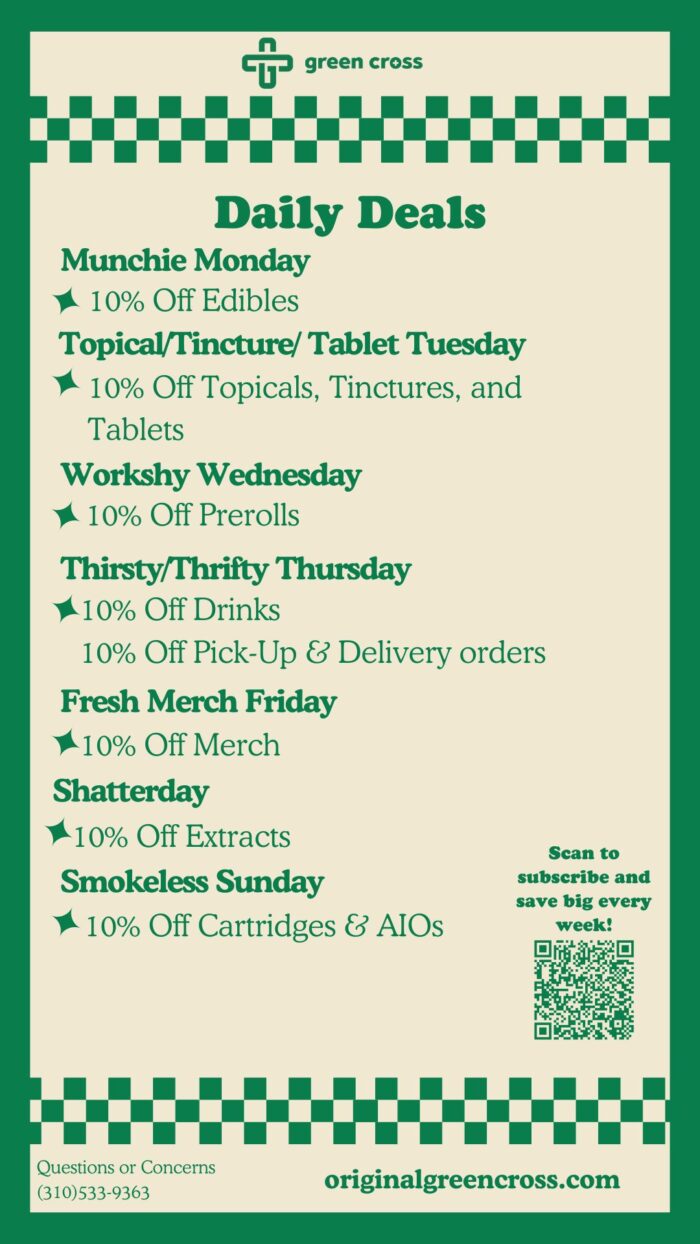 Specials - Original Green Cross Dispensary